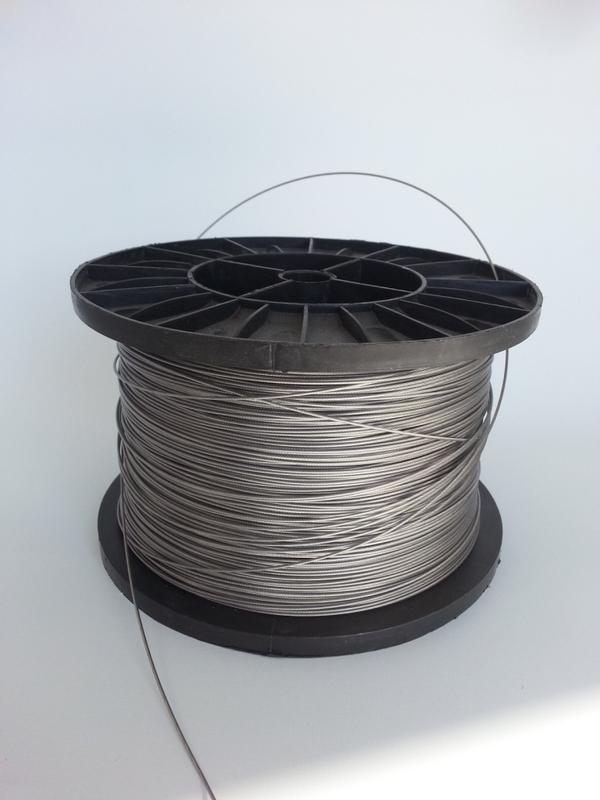 Cable acier gainé très résistant 1 mm pour store. Pas cher